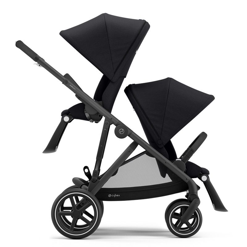 Poussette double Cybex Gazelle S Deep Black - Châssis Black